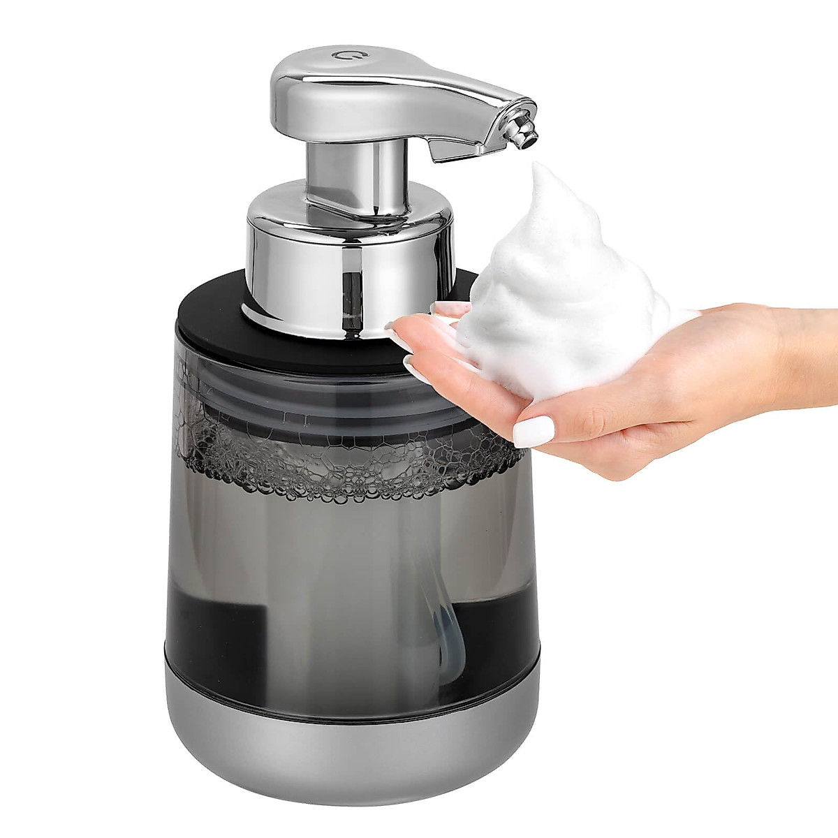 Automatic Soap Dispenser Touchless: 10oz Foaming Soap Dispenser, Hand Free Soap Dispenser Rechargeable Soap Dispenser, for Bathroom, Kitchen, Hotel…