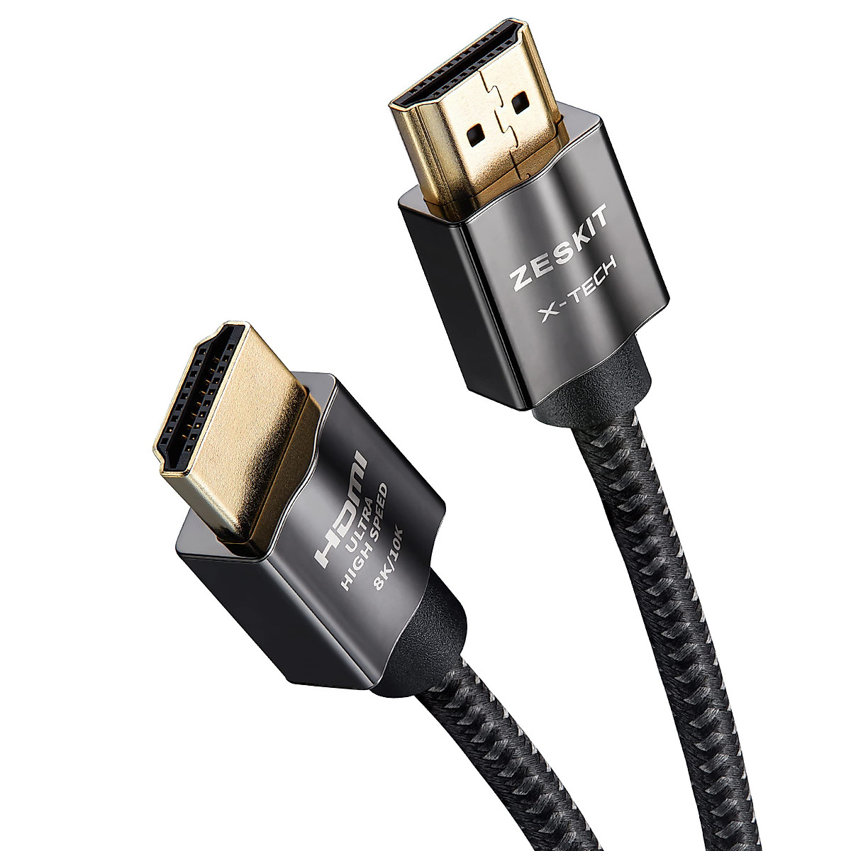 Zeskit X-Tech 48Gbps Ultra High Speed HDMI Cable 8ft, 8K60 4K120 144Hz eARC HDR HDCP 2.2 2.3 Compatible with Dolby Vision Apple TV 4K Roku Sony LG Samsung Xbox Series X RTX 3080 PS4 PS5