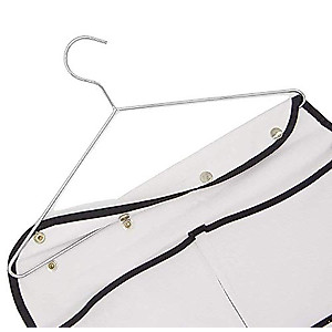 MISSLO Durable Hanging Closet Double Sided Bra Stocking Clothes Socks Organizer 15 Large Mesh Pockets, White