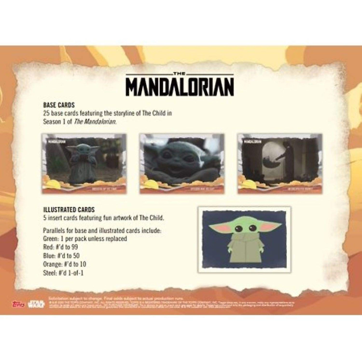 Topps The Mandalorian: Journey of The Child Star Wars Trading Cards Blaster Box- Featuring Baby Yoda | Includes Illustrated Cards & Parallels, Multicolor