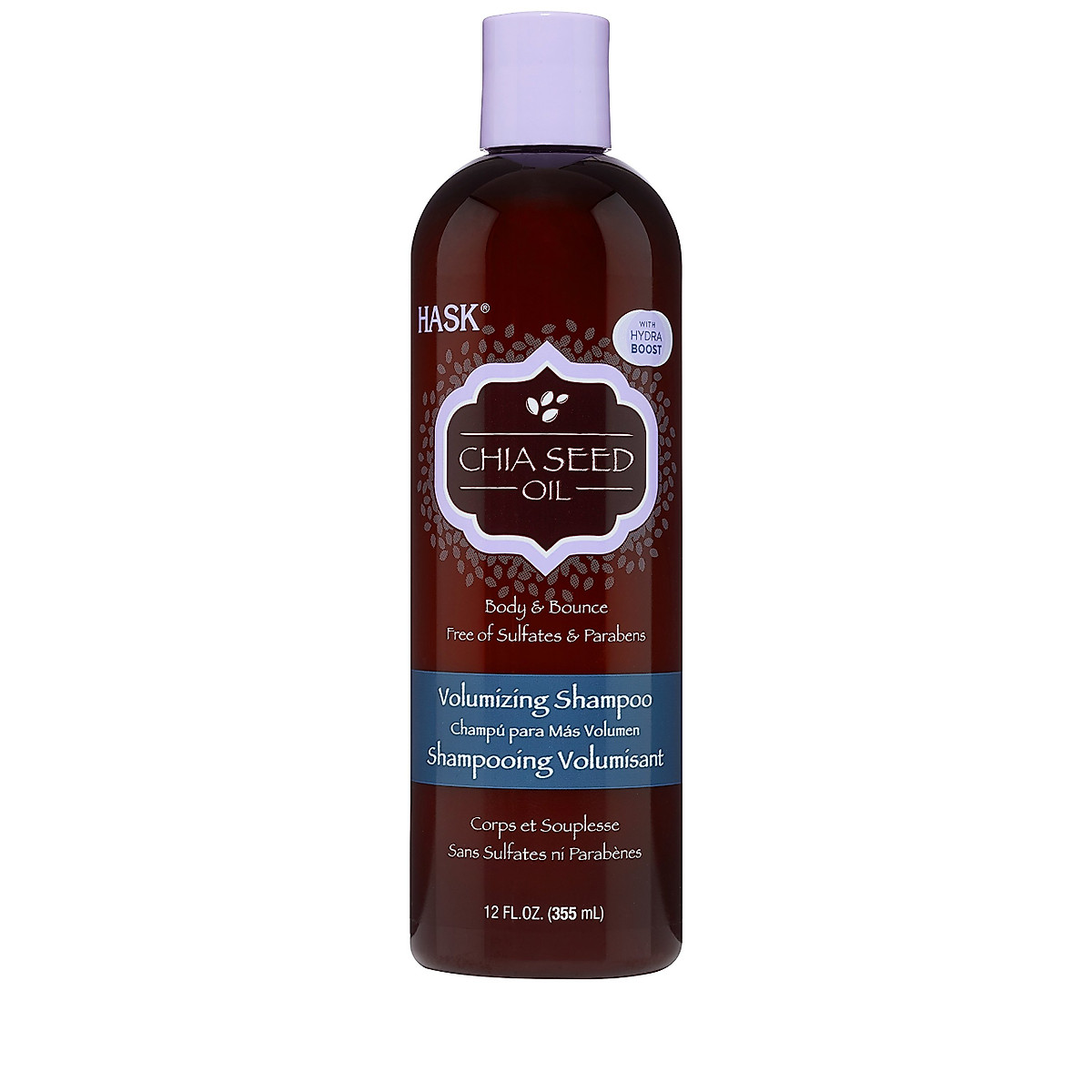 Hask Chia Seed Oil Body & Bounce Volumizing Shampoo, 12 Oz