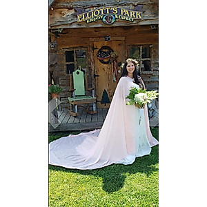 QUIRAI Bridal Veils, Dark Knight Cape Cosplay Costume for Men Women, Black (2M)