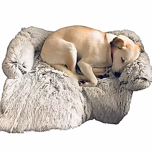 Luxury Couch Protector for Cats and Small Dogs, Faux Fur Sofa Protector for Pets, Car Dog Bed, Calming Cat Bed for Couch, Calming Small Dog Bed for Couch Couch, Protector for Small Dogs, (X-Small)