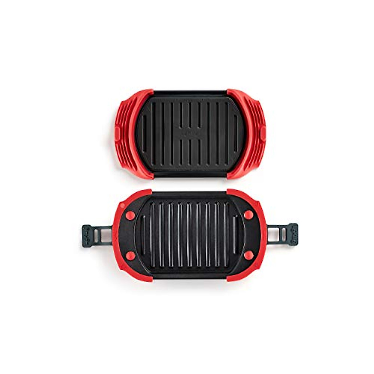 Lekue Microwave Grill, Sandwich Maker, Panini Press, 10 In x 5.7 In, Red