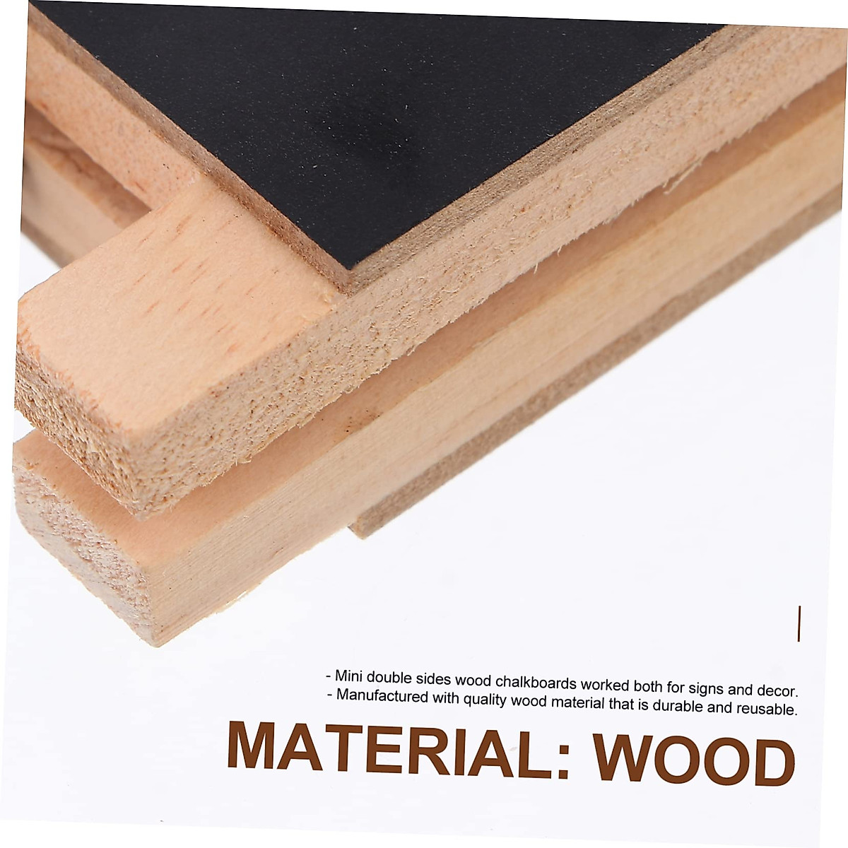 DECHOUS 1pc Vertical Graffiti Blackboard Small Chalkboard Signs Chalkboard Place Cards A Frame Chalkboard Wedding Party Chalkboard Display Table Number Message Boards Wood Mini 3D