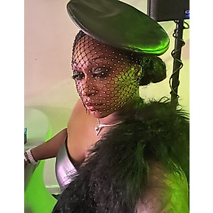 Pinwe Mesh Rhinestone Masquerade Masks Full Face Veils See Through Headscarfs Hairbands Turban Head Covers Wraps