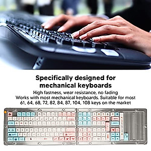 PBT Keyboard Keycaps, Mechanical Gaming Keyboard Keycap, PX Style English 125 Keys DIY Opaque Keycap, for Mechanical Keyboard