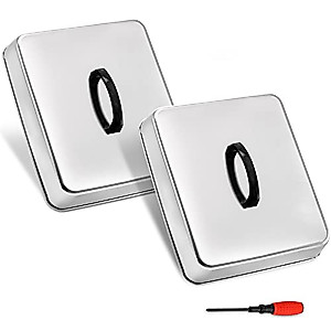 ZEAYEA 2 Pack 13 x 11.3 Inch Griddle Basting Cover, Stainless Steel Cheese Melting Domes, Rectangular Metal Steaming Cover, BBQ Grilling Accessories for Flat Top Griddle, Indoor or Outdoor Camping