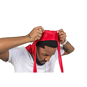 ForceWave 3 Pieces Silky Durags and 1 Wave Cap Pack for Men Waves, Moisture-Tech Fabric Satin Du-Rag