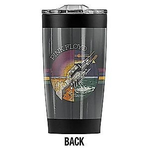 Logovision Pink Floyd Welcome To The Machine Stainless Steel Tumbler 20 oz Coffee Travel Mug/Cup, Vacuum Insulated & Double Wall with Leakproof Sliding Lid | Great for Hot Drinks and Cold Beverages