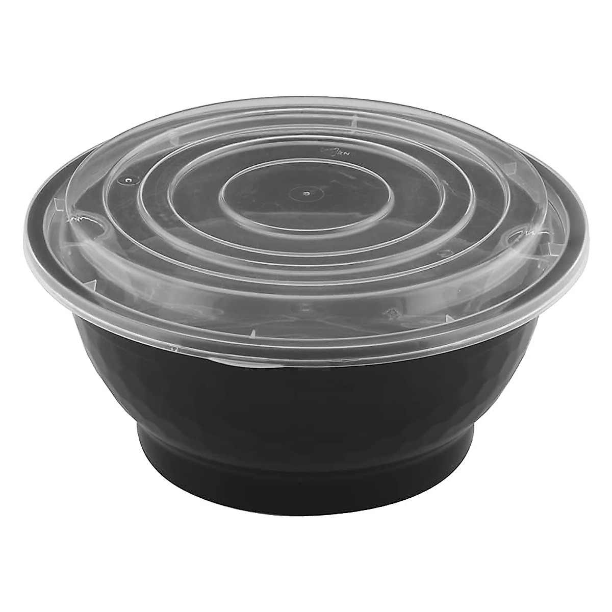 TIYA Food Takeout Bowl Inserts - Plastic Tier Separator for To-Go Containers - Fits Large 50oz Bowls - Separates Noodles and Other Ingredients from Soup Broth (Bulk 240 Pack)