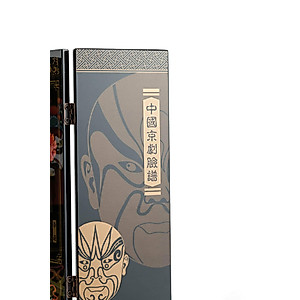 TJ Global Mini 9.5 INCH Tall 6-Panel Traditional Chinese Art for Home Decoration - Decorative Lacquerware, Home Decor, Lacquer, Oriental, Mini Divider (Opera Masks)