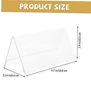 BUTIFULSIC Acrylic V-shaped Conference Sign Wedding Place Cards Acrylic Table Signs Reusable Table Decoration Signs for Seating Clear Seating Stand Name Cards for Party Acrylic Sign Holder
