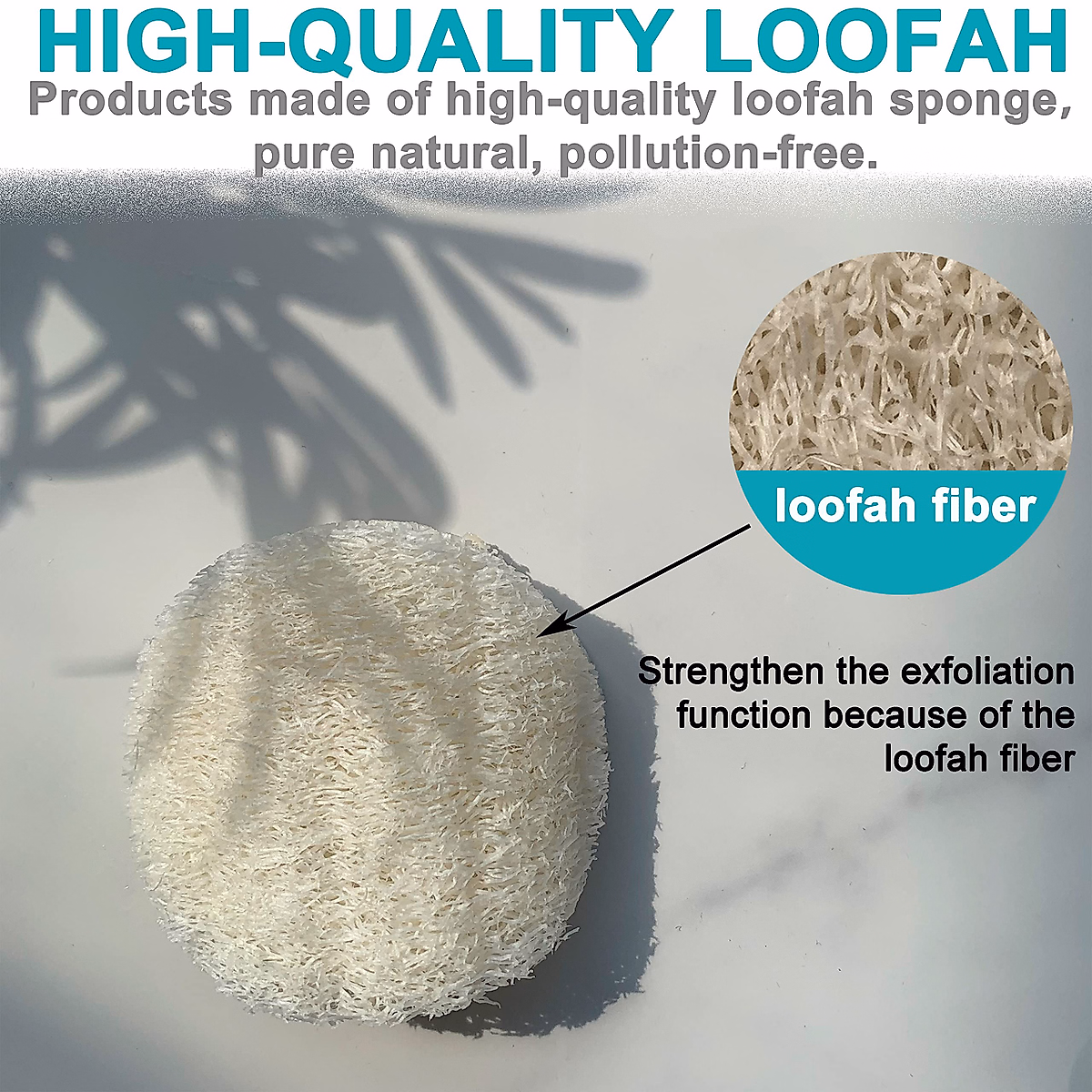 18 pcs/Set Natural Exfoliating Face Pad Loofah Sponge Facial Brush - Makeup Remover - Shower Scrubber - Remove Dead Skin - Body Bath Spa for Men & Women - Renewable Resource - Pack of 18