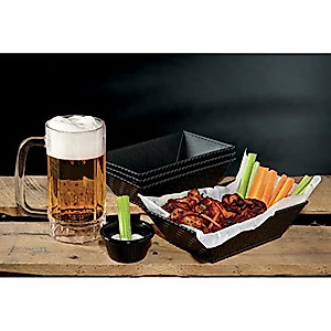 G.E.T. RB-893-BK Rectangular Serving Basket, 8" x 4.5", Black (Set of 12)