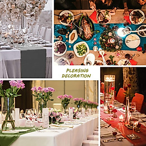 BALCONY & FALCON Velvet Table Runner Luxury Machine Washable Dresser Scarves for Dinner Farmhouse Parties Home Kitchen 14 x 118 inch, Red