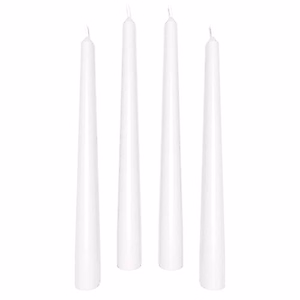 Sonedly 8 inch Taper Candle 4 Pack - Home Decor Dripless Candles Long Burning Smokeless and Unscented Candlesticks - Tapered Candles for Home - 6-Hour Burning White Candles