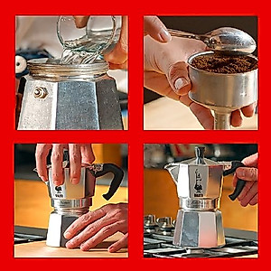 Bialetti - Moka Express: Iconic Stovetop Espresso Maker, Makes Real Italian Coffee, Moka Pot 9 Cups (14 Oz - 420 Ml), Aluminium, Silver