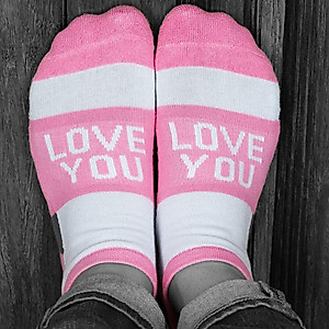 Inspirational Athletic Running Socks | Women's Woven Low Cut | Love You Grandma