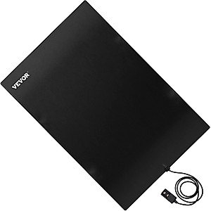 VEVOR, 40in x 60in Walkway, 120V Ice, PVC Heated 6ft Power Cord, Slip-Proof, Ideal Winter Outdoor Snow Mat, 2'' per Hour Melting Speed, Black