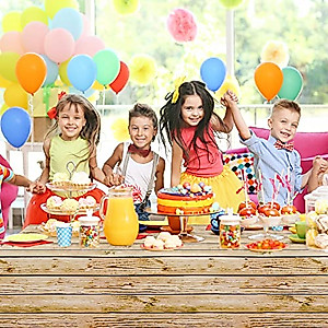 VGMANNTA 3 Packs Wood Grain Tablecloths Wood Print Table Covers, Rustic Disposable Rectangular Table Cloth Plastic Tablecover for Rustic Wedding Baby Shower Cowboy Party Decoration