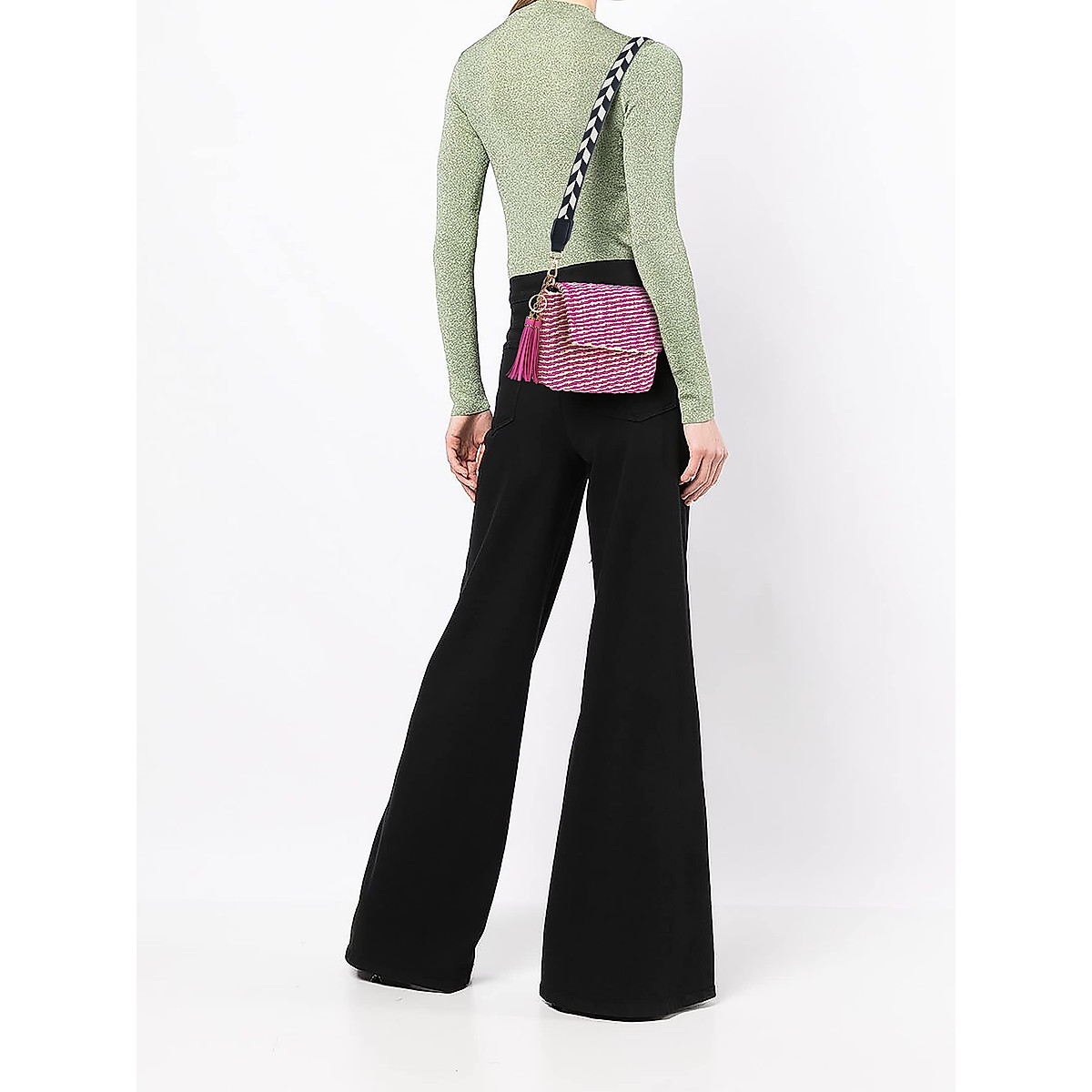 YXILEE Summer Straw Shoulder Bag Straw Small Clutch Crossbody Bags for Women Beach Cell Phone Wallet Purse Handmade Envelope