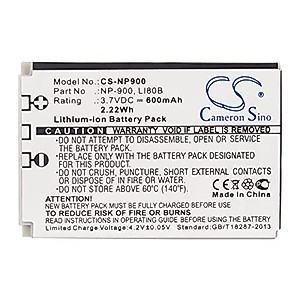 GYMSO Battery Replacement for UFO 02491-0015-00, 02491-0037-00, BATS4, NP-900 DS5080, DS5331, DS5332