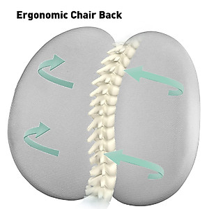 COSVALVE Adjustable Comfy Study Chair for Ages 5-15 Years Old, Reading Chair for Bedroom with Height and Depth Adjustable, Foldable Armrest, Auto Sit-Locking Wheels, for Girls Boys (Grey)