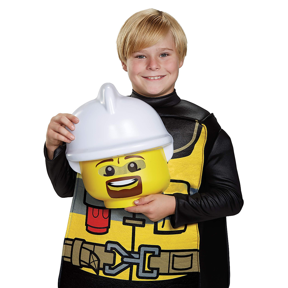 Disguise Lego Firefighter Classic Costume, Black/Yellow, Small (4-6)