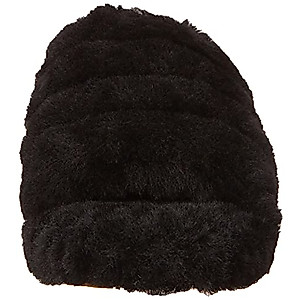 UGG Women's Fluff Yeah Slide Slipper, Black, 11 M US