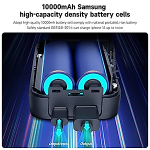 TELESIN Wireless Charging Case for Gopro 11, Dual Slot Storage Battery Charger Power Bank(10000mAh) for Gopro, Fully Compatible for Gopro Hero 11, Hero 10, Hero9/8/7/6/5 Battery