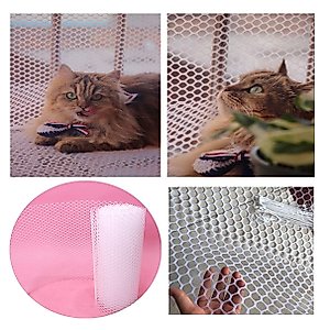 MAGFYLY Chicken Wire Mesh Plastic Fence Net, Breeding Net, Child Safety Netting Lawn Protection Net Flowerpot Mat Net Non-Slip Net Ventilation Net Cat Net 10m 30m 50m, White