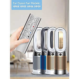 New Replacement Remote Control for Dyson HP04 HP05 HP06 HP09 Hot + Cool Purifying Fan/Heater - Silver, Without Magnetic Function