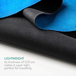 Navaris Foldable Yoga Mat for Travel - 1/16" (1.5mm) Thick Exercise Mat for Pilates, Workout, Gym, Fitness - Non-Slip Folding Portable Mat