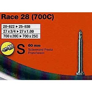 Continental 2 Set Tube Race 28 700 × 20-25 C (French Style 60 mm)