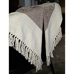 Brown Throw Blanket - Soft and Warm Living Room Bedroom Boho Home Decor Decorative Throws for Sofa and Couch - 60 x 50 Inch