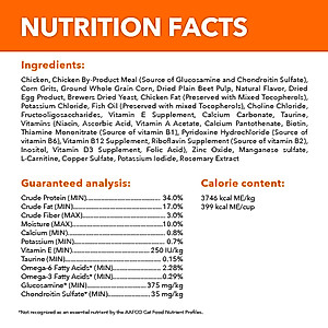 IAMS PROACTIVE HEALTH Healthy Senior Dry Cat Food with Chicken Cat Kibble, 7 lb. Bag