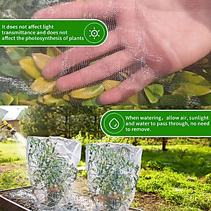 KEOHOLI Large 2 Packs Fruit Tree Netting Bags with Zipper and Drawstring, Insect Bird Barrier Netting Plant Covers for Fruit Vegetable Trees, Bushes,Flower in Garden (8 * 8ft)