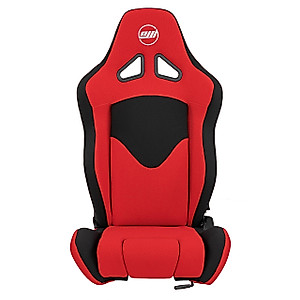 SimFab Flight Simulator Seat With Seat Base Cut Out For Fighter Stick Or Helicopter Collective, red