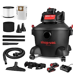 Shop-Vac 6 Gallon Wet Dry Vacuum Cleaner, 8.0 Peak Kpa Shop Vacuum with Blower Function, Cordless Vacuum Cleaner for Pet Hair, Jobsite, Garage, Home & Workshop