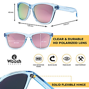 Woosh Polarized Sunglasses for Men and Women - Lightweight Unisex Sun Glasses with UV Protection for Driving Fishing, Running, Sports, Beach and Outdoors (Oceanic)