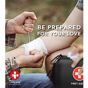 Mini First Aid Kit, 100 Pieces Water-Resistant Hard Shell Small Case - Perfect for Travel, Outdoor, Home, Office, Camping, Hiking, Car (Black)