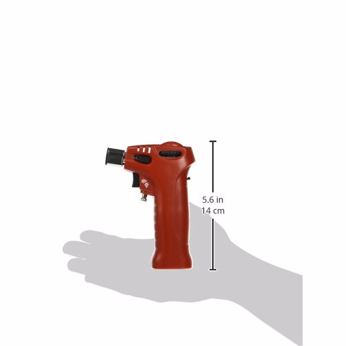 Fox Run Mini Butane Crème Brûlée Torch, 3.75 x 1.75 x 5.5 inches, Red