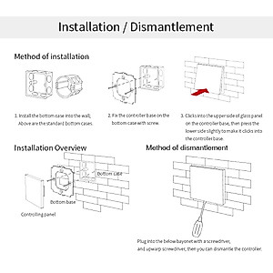 LGIDTECH P3 Miboxer Wall-Mounted Full Touch Panel Controller for 3528 5050 2835 RGB RGBW RGB+CCT Dimmable Color Changing LED Strip Lighting DC 12-24V 10A 120W 240W.Support Voice and DMX512 Control