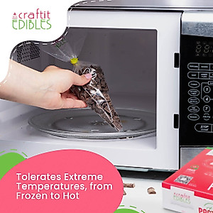 Extra Large Piping Bags 21 Inch Disposable Piping Bag - 80 Heavy Duty Durable Extra Wide + 2 Ties – Bakers Choice Microwaveable Large Pastry Bags Set - Icing Piping Bags by Craftit Edibles