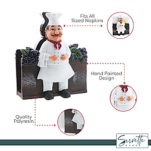Fat Chef Figurine Napkin Holder Chef Kitchen Décor Collection