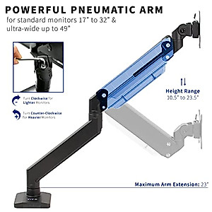 VIVO Premium Aluminum Heavy Duty Monitor Arm for Ultrawide Monitors up ...