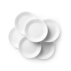 Corelle Winter Frost White Dinner Plates Set (10-1/4-Inch, 6-Piece)
