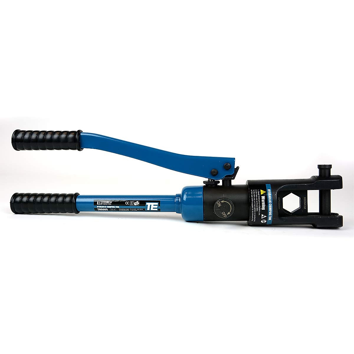 TEMCo Industrial Hydraulic Cable Lug Crimper TH0005 V2.0 (11 US TON) 10 AWG to 600 MCM Electrical Terminal Cable Wire Tool Kit with 32 Die Sets