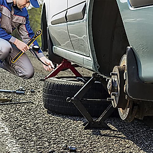 Auto Labor-Saving Jack Ratchet Wrench, Universal 360 Degree Swivel Tire Wheel Jack Ratchet Wrench Scissor Jack, Wrench Jack Lift Speed Handle Tool Car Jack Lug Wrench for Travel Motorcycle Car SUV